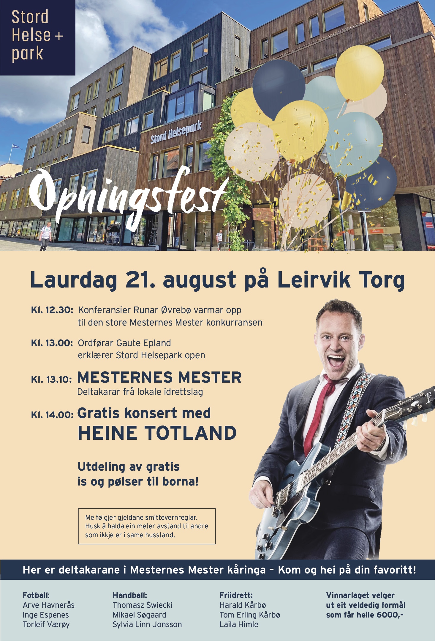 Velkommen til fest på torget lørdag 21.august! – Stord Helsepark